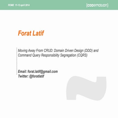 Ddd cqrs - Forat Latif | PPTX