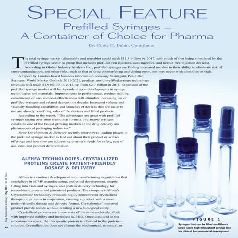 Prefilled Syringes - A Container of Choice for Pharma | PDF