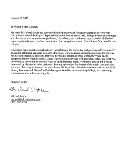 Gabor Torma letter | PDF