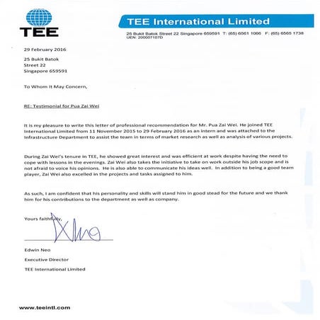 TEE Letter | PDF
