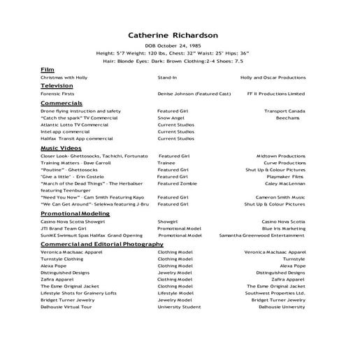 Catherine Richardson Resume | DOCX