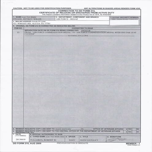 DD Form 214; Jeff Finger (Page 2 of 2) | PDF | Political Issues ...
