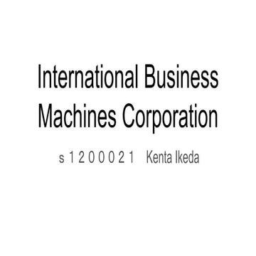International business machines corporation | PPTX
