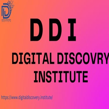 6 Months of training at Digital Discovery Institute in Mohali | PDF