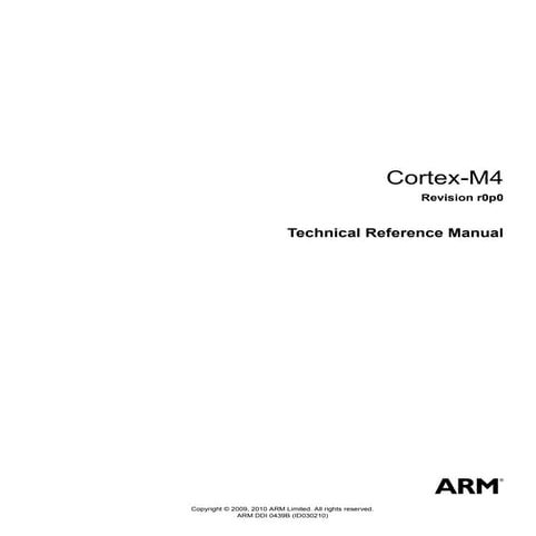 Arm cortex m4 technical reference manual | PDF