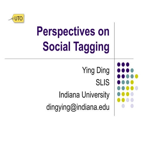 Perspectives on Social Tagging | PPT