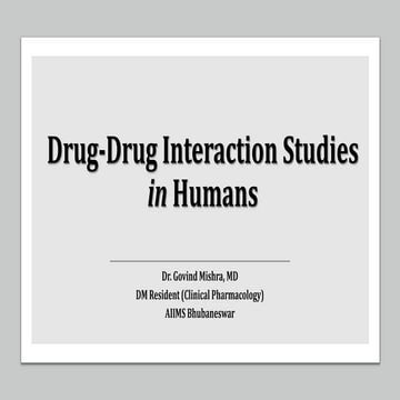 DDI studies in humans | PPTX