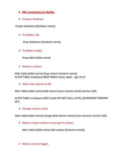 Sql Quick Reference Card