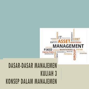 dasat manajemen kuliah konsep manajemen dalam industri | PPT