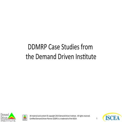 Demand Driven Supply Chain Case Studies from the Demand Driven ...