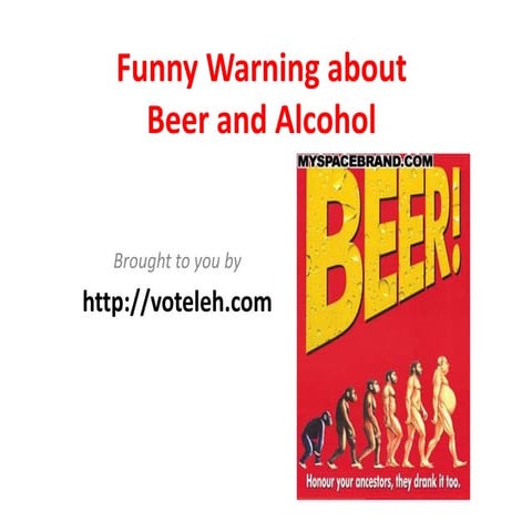 Funny Warning Signs about Beer and Alcohol | PDF