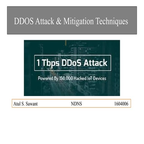 Ddos Attack And Mitigation Techniques Pptx