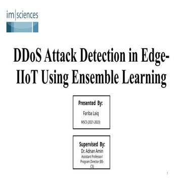 DDoS Attack Detection in Edge-IIoT Using Ensemble Learning.pptx