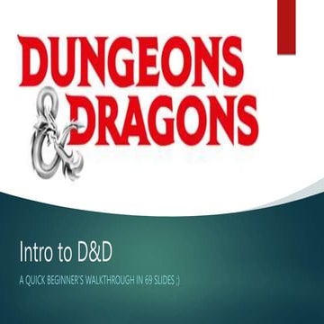 Dungeons and Dragons Presentation for New Players | PPTX