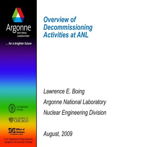 Facility Decommissioning Training Course | PPT