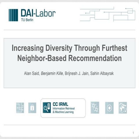 Increasing Diversity Through Furthest Neighbor Based Recommendation Ppt