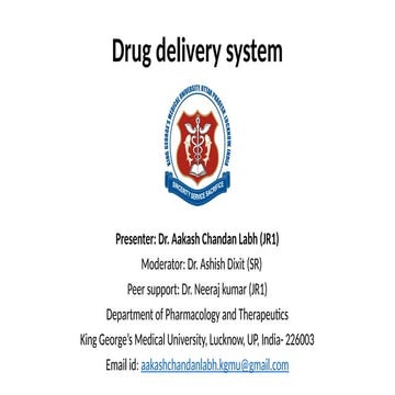Drug Delivery Systems and different types of it . | PPTX