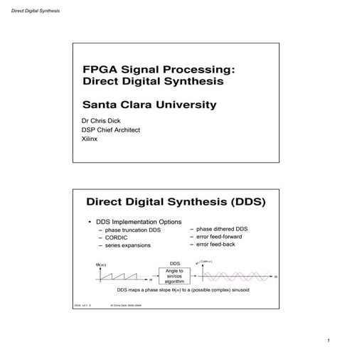 Direct digital frequency synthesizer | PPTX