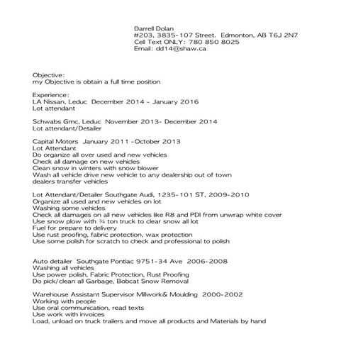 Dd's resume 2016 | PDF