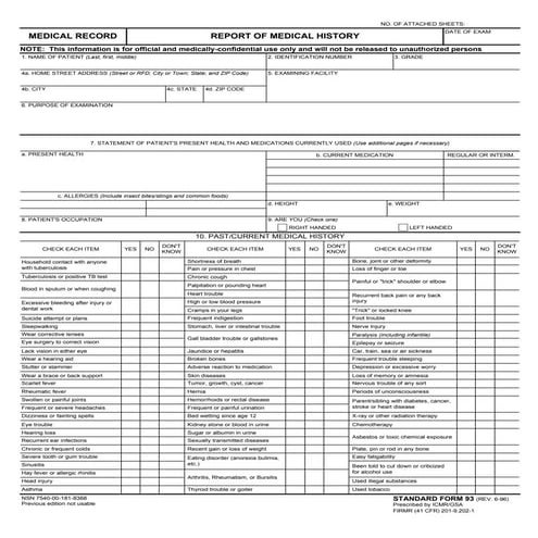 Dd standard form 93 (rev. 6 96) | PDF
