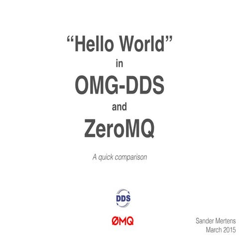 Hello World in OMG DDS and ZeroMQ | PDF | Internet | Computing