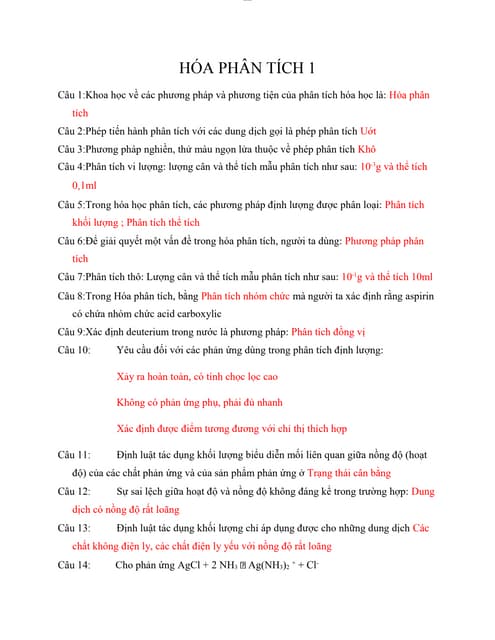 Thực hành hóa đại cương | PDF