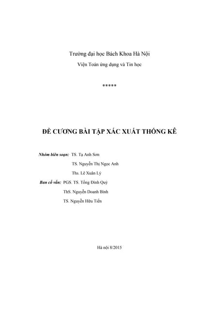 Bai tap xstk b (cap nhat chuong 6 7) | PDF