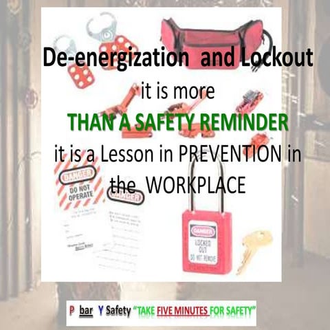 De energization and lockout safety reminder training | PPTX
