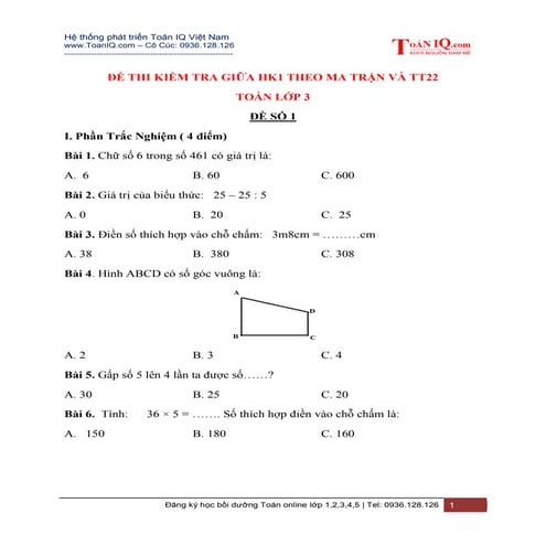 De thi-kiem-tra-giua-hk1 | PDF