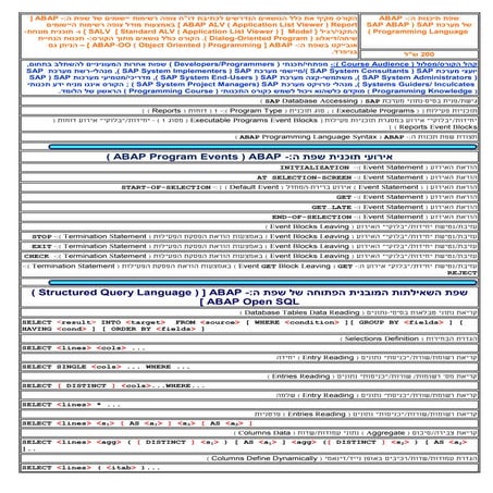 SAP-ABAP Programming | PDF