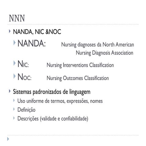 Diagnósticos de Enfermagem: Uso das Taxonomias (NANDA, NIC, NOC e CIPE ...
