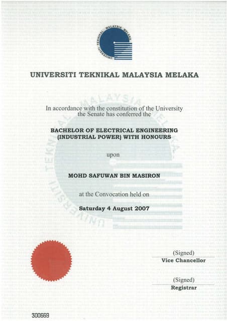 BEM Certificate | PDF