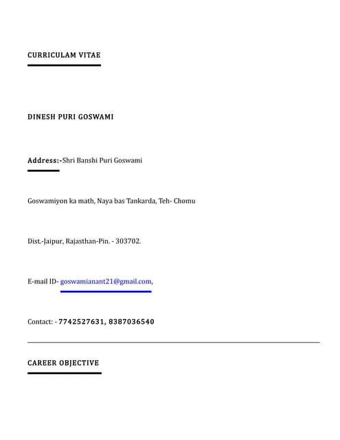 Anju Resume. | DOC | Resume Writing and Advice | Job Search