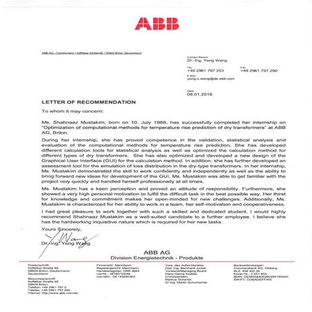 ABB_Reference letter | PDF
