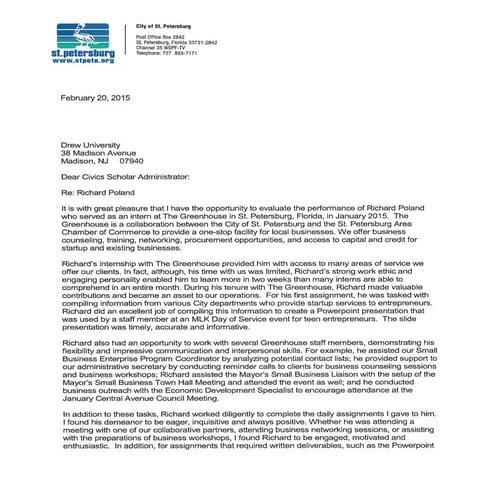 Evaluation and Recommendation Letter | PDF