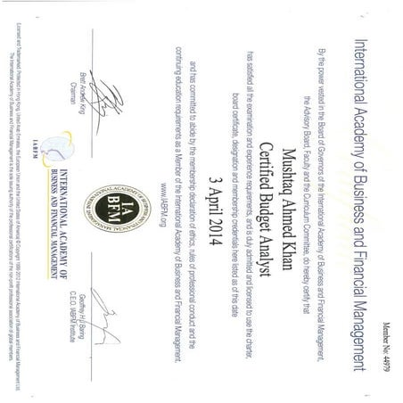 Certified Budget Ananlist | PDF