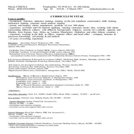 DWildner CV english 0416 | PDF