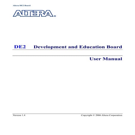 De2 user manual | PDF