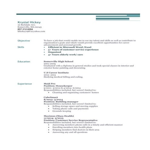 Resume update15 | RTF
