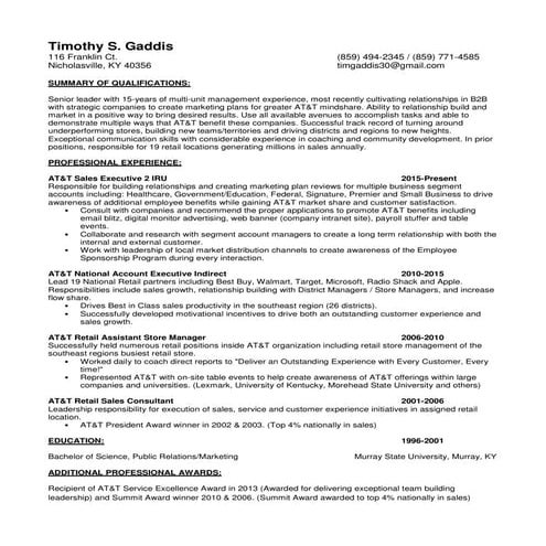 Gaddis Resume 2016 | PDF