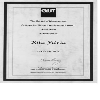 Outstanding Student Achievement Award | PDF