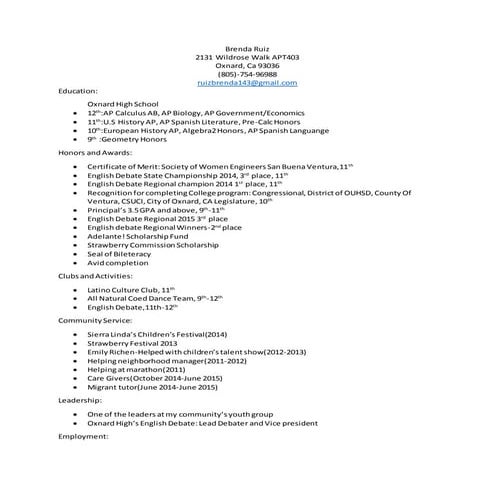 Resume2015 | PDF