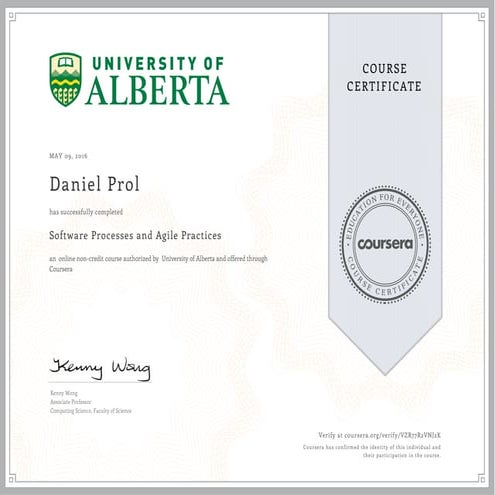 U. of Alberta. 2nd course of Specialization on PM