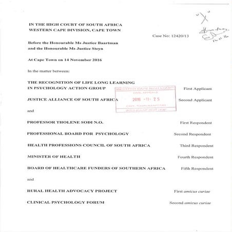 Final Filed Court Order - 14 November 2016 | PDF | Law