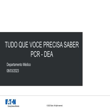 Uso do DEA e PCR apresentação em powerpoint | PPTX