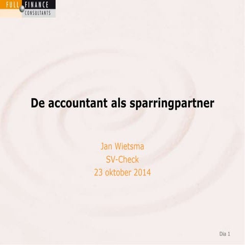De accountant als sparringpartner | PPTX