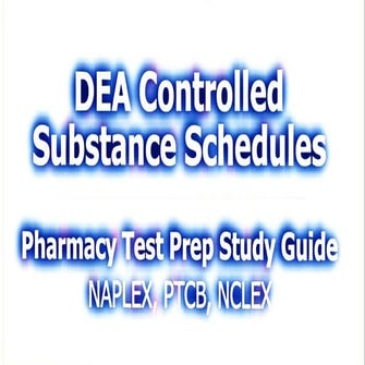 DEA Controlled Schedules- Short Note Amanda | PDF