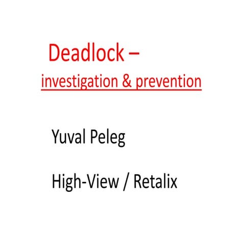 Deadlock | PPTX