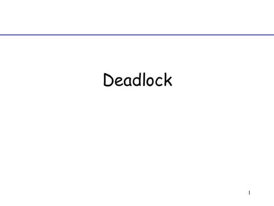 Deadlocks in operating system | PPTX | Operating Systems | Computer Software and Applications
