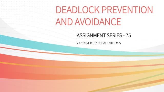 Deadlock Prevention And Avoidancepptx